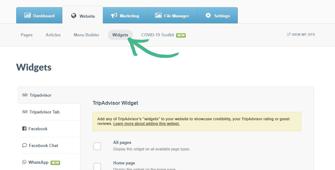 Introduction to Widgets – Springnest Help Centre